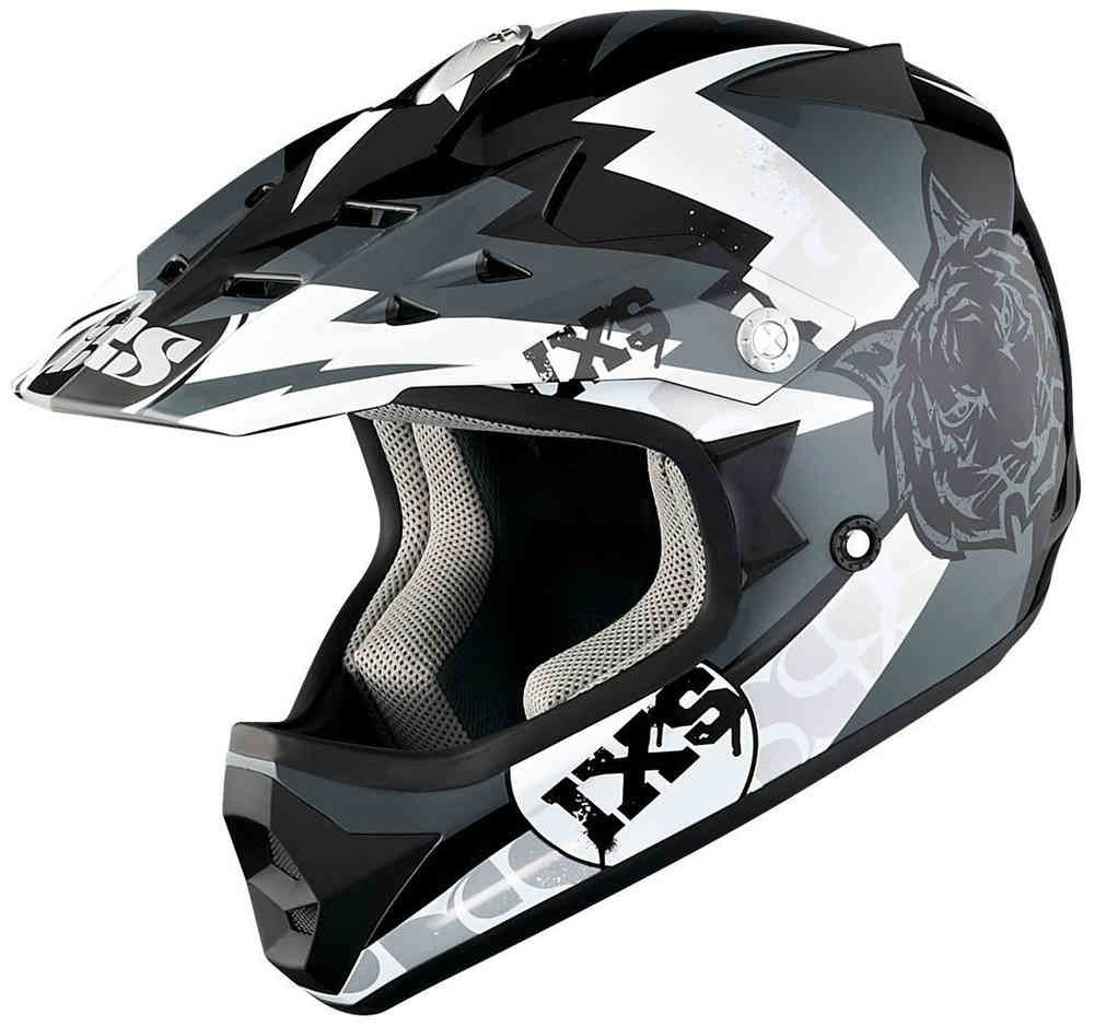 Dziecięcy kask na motor IXS HX278 Tiger black / grey / white | ALL YEAR ...