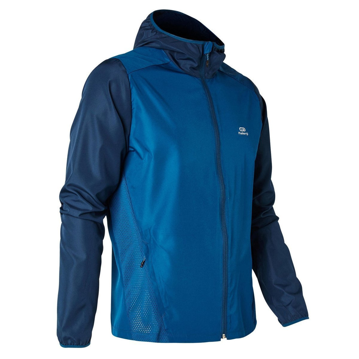 Kurtka rowerowa / biegowa KALENJI Jacket Run Wind Hood ciemny ...